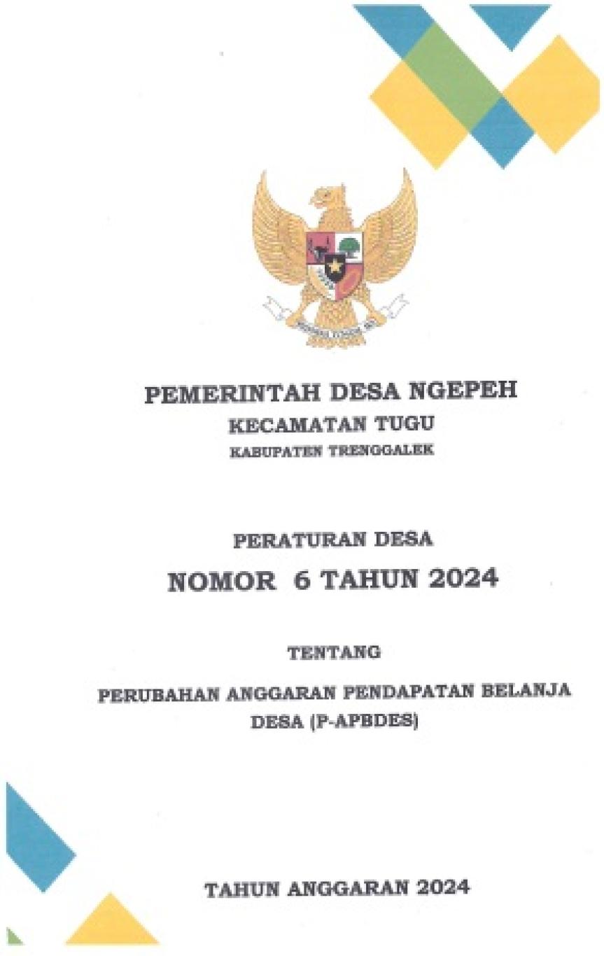 P-APBDES NOMOR 6 TAHUN 2024 T.A 2024 - Website Desa NGEPEH